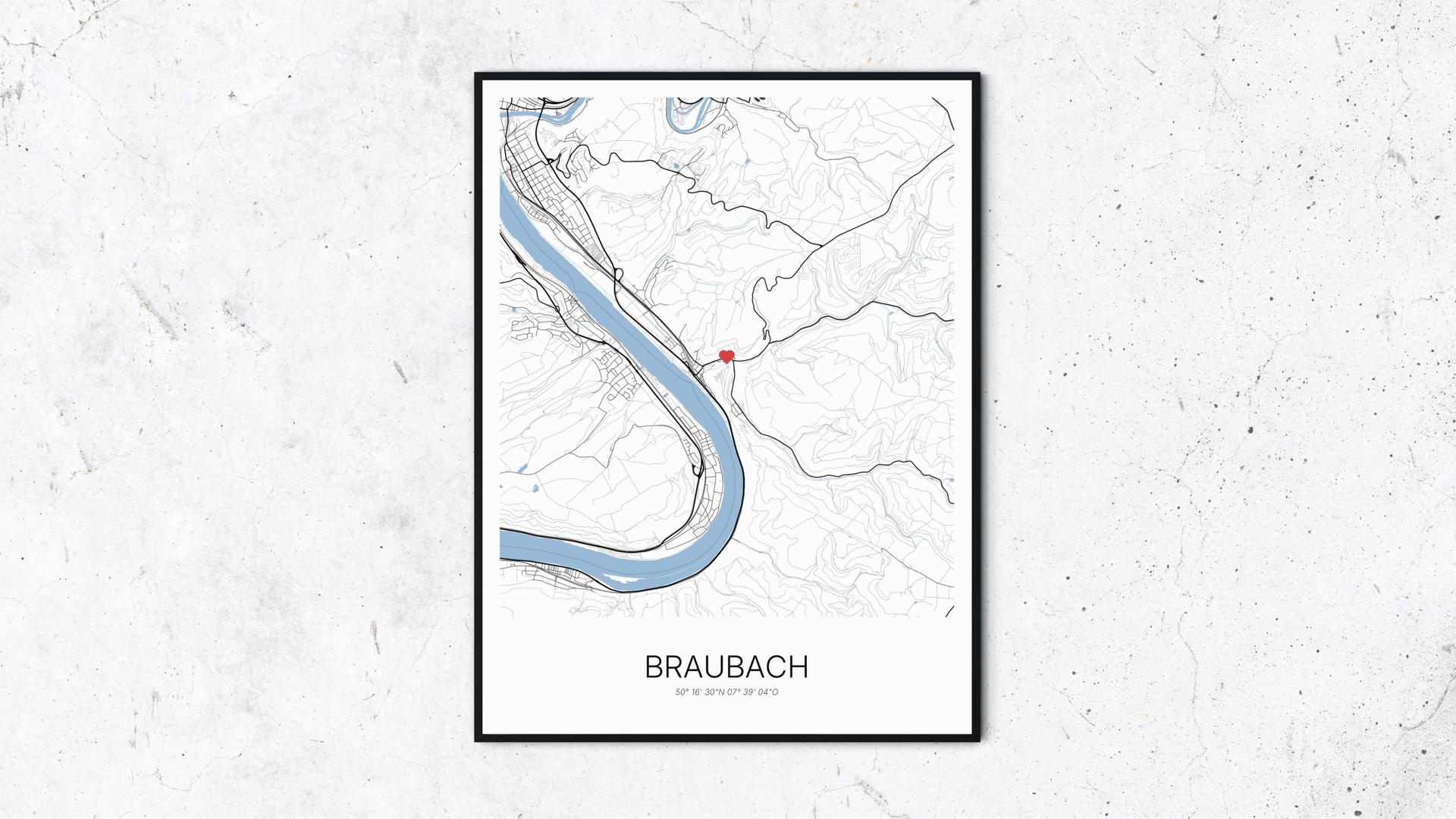 Cartida - Poster von Braubach - Rheinland-Pfalz - Deutschland
