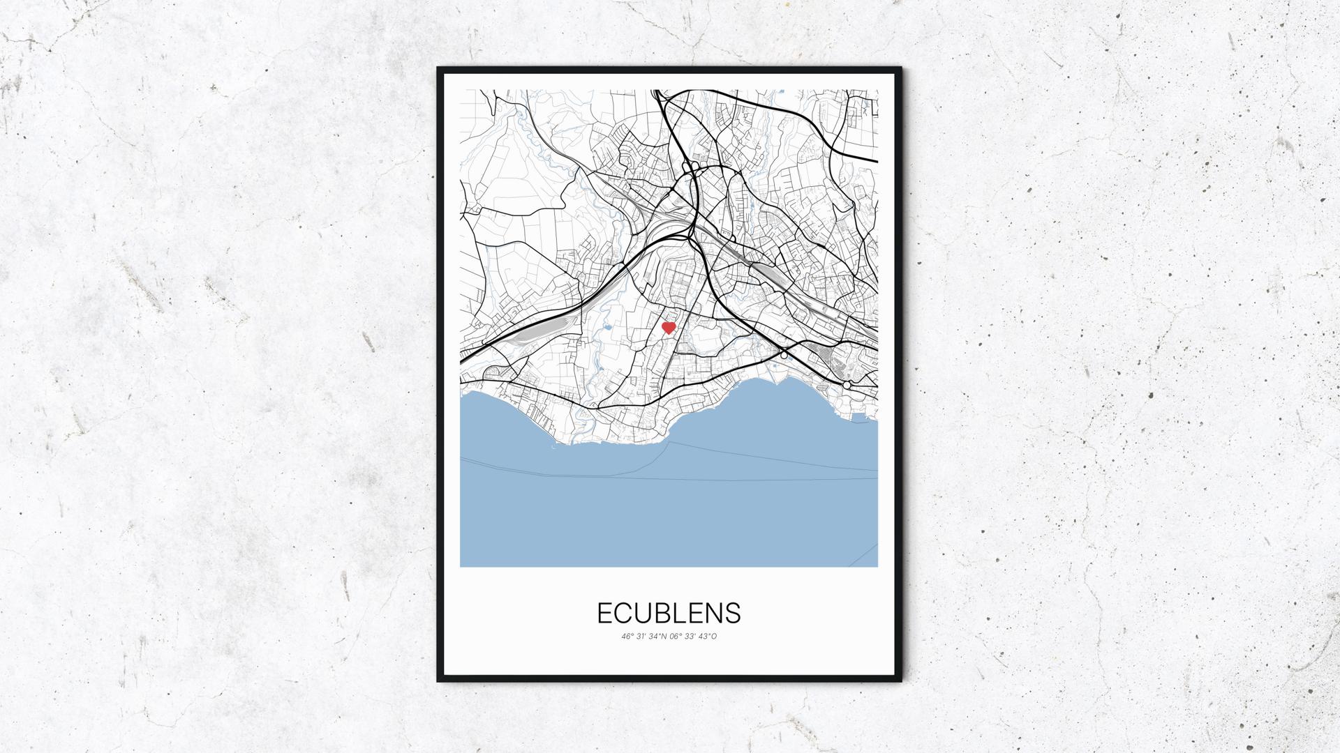 Cartida - Poster von Ecublens - Vaud - Schweiz