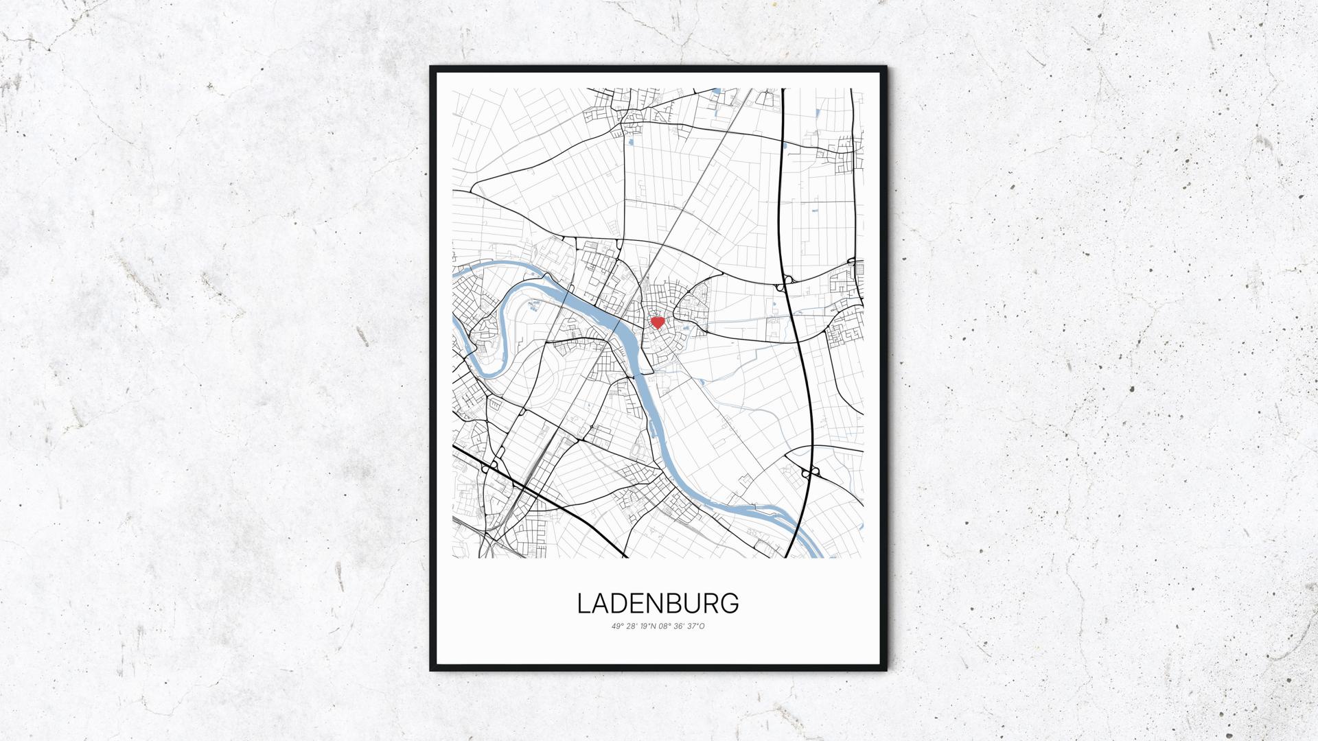 Cartida - Poster von Ladenburg - Baden-Württemberg - Deutschland