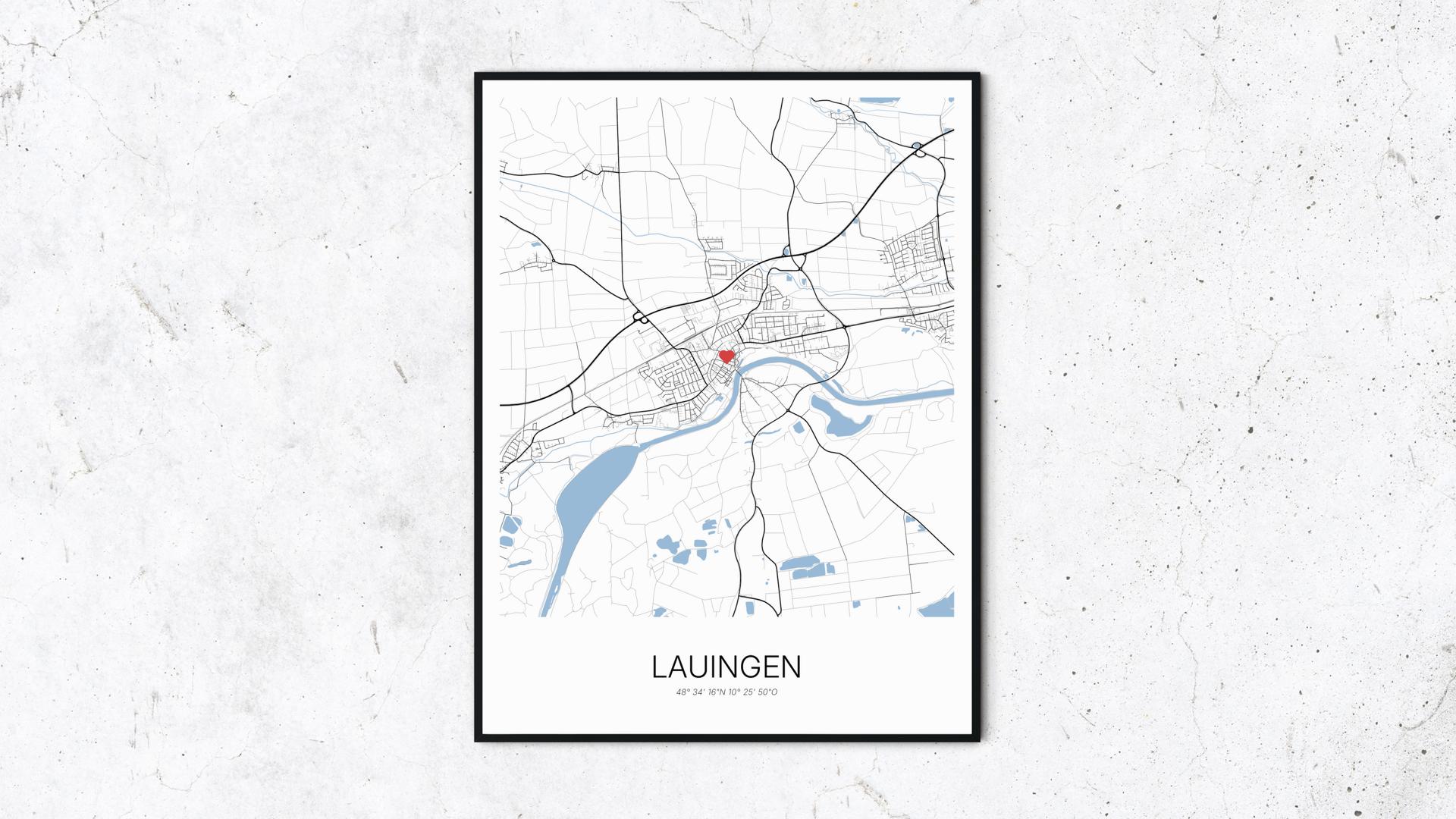 Cartida - Poster von Lauingen - Bayern - Deutschland