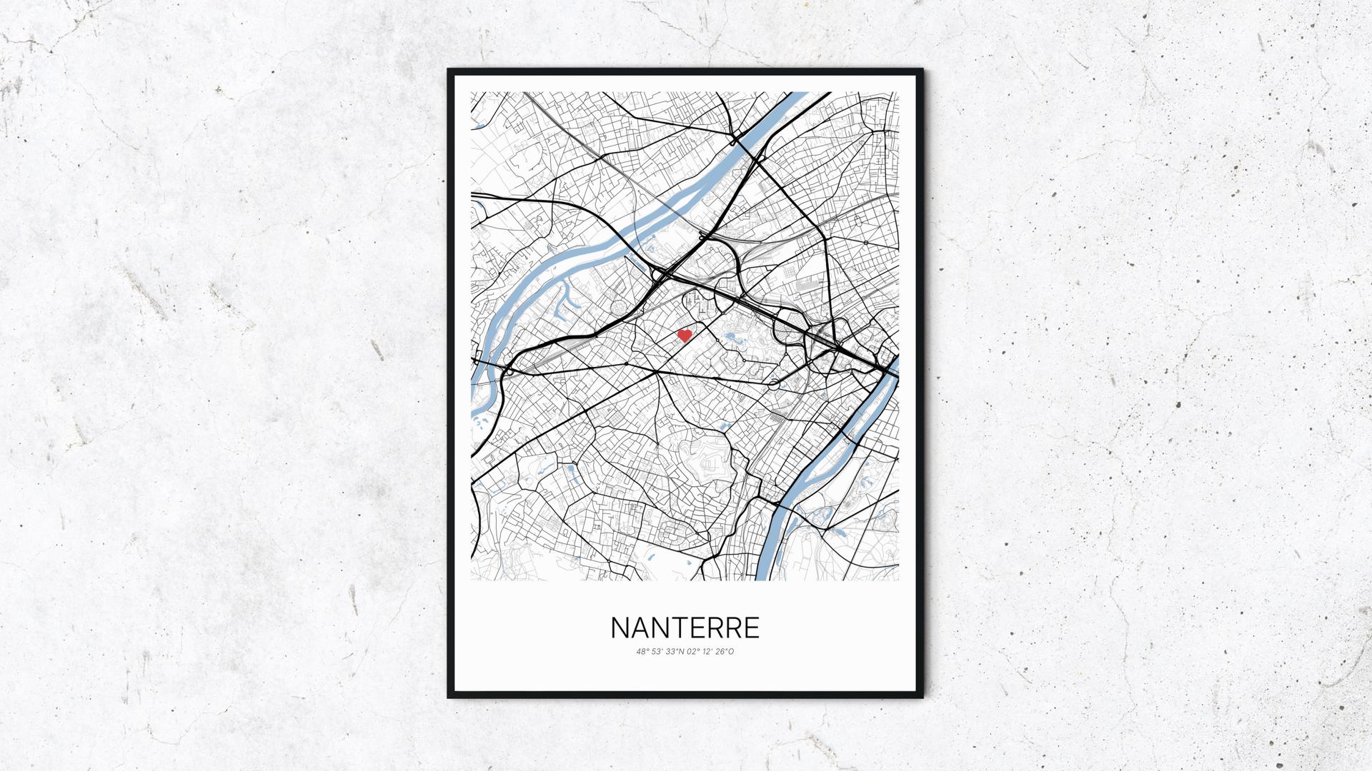 Cartida - Poster von Nanterre - Île-de-France - Frankreich