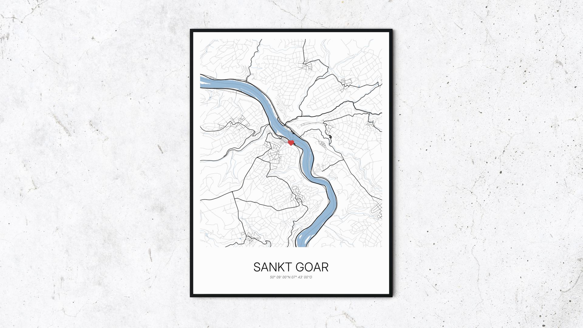 Cartida - Poster von Sankt Goar - Rheinland-Pfalz - Deutschland