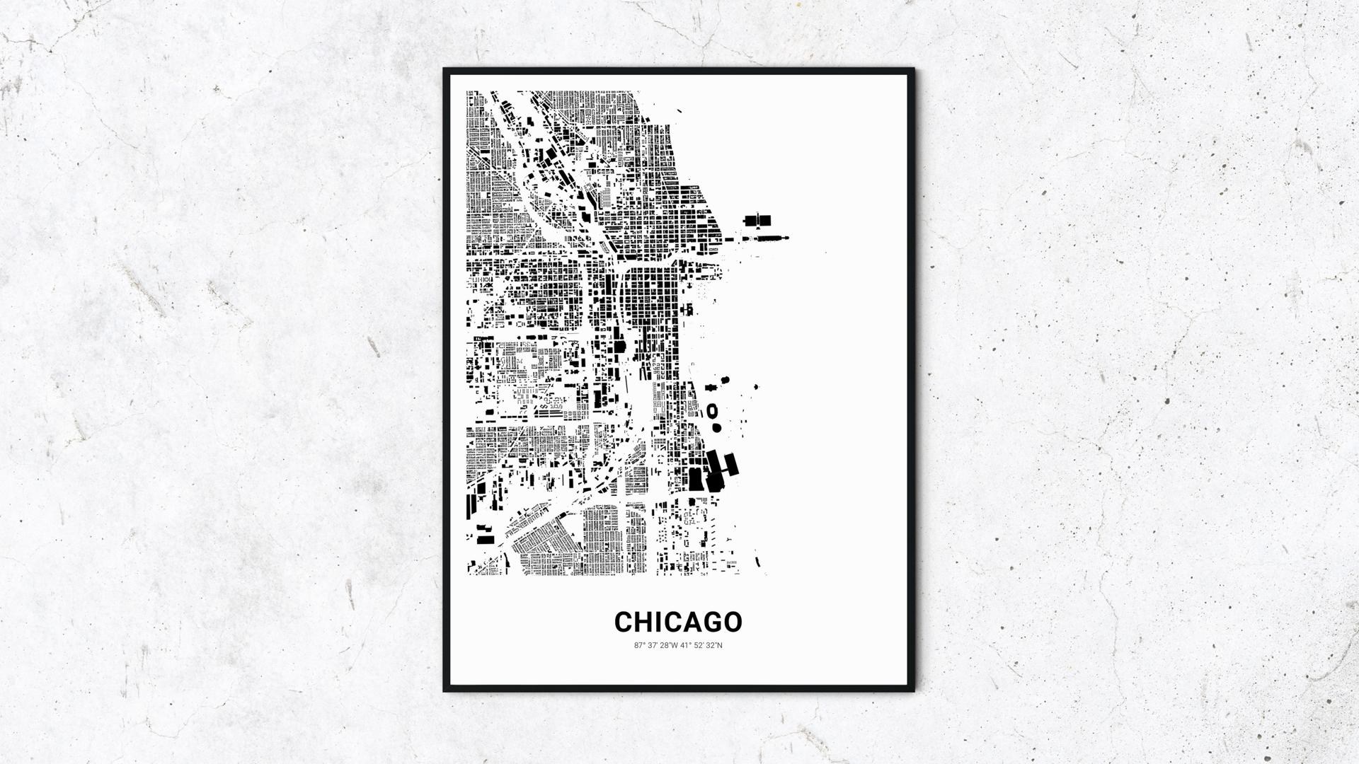Cartida - Schwarzplan von Chicago