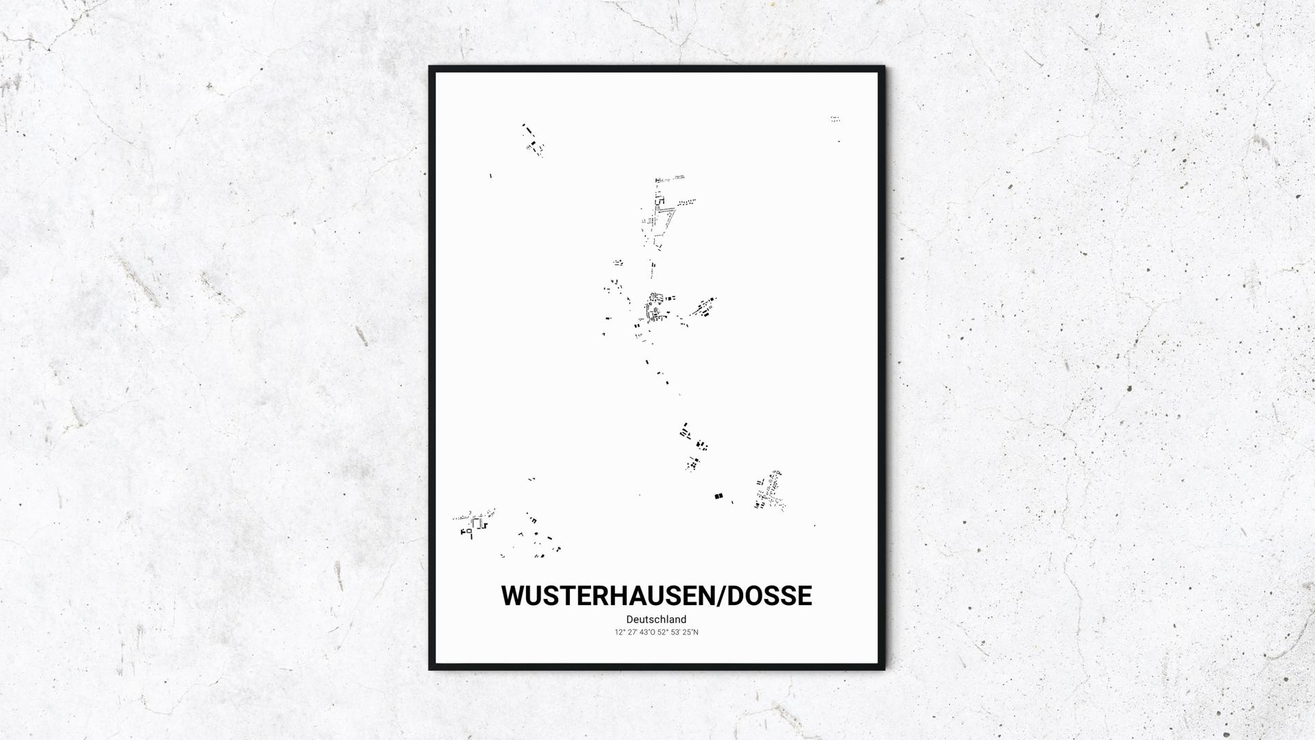 Cartida - Schwarzplan von Wusterhausen - Dosse - Brandenburg - Deutschland