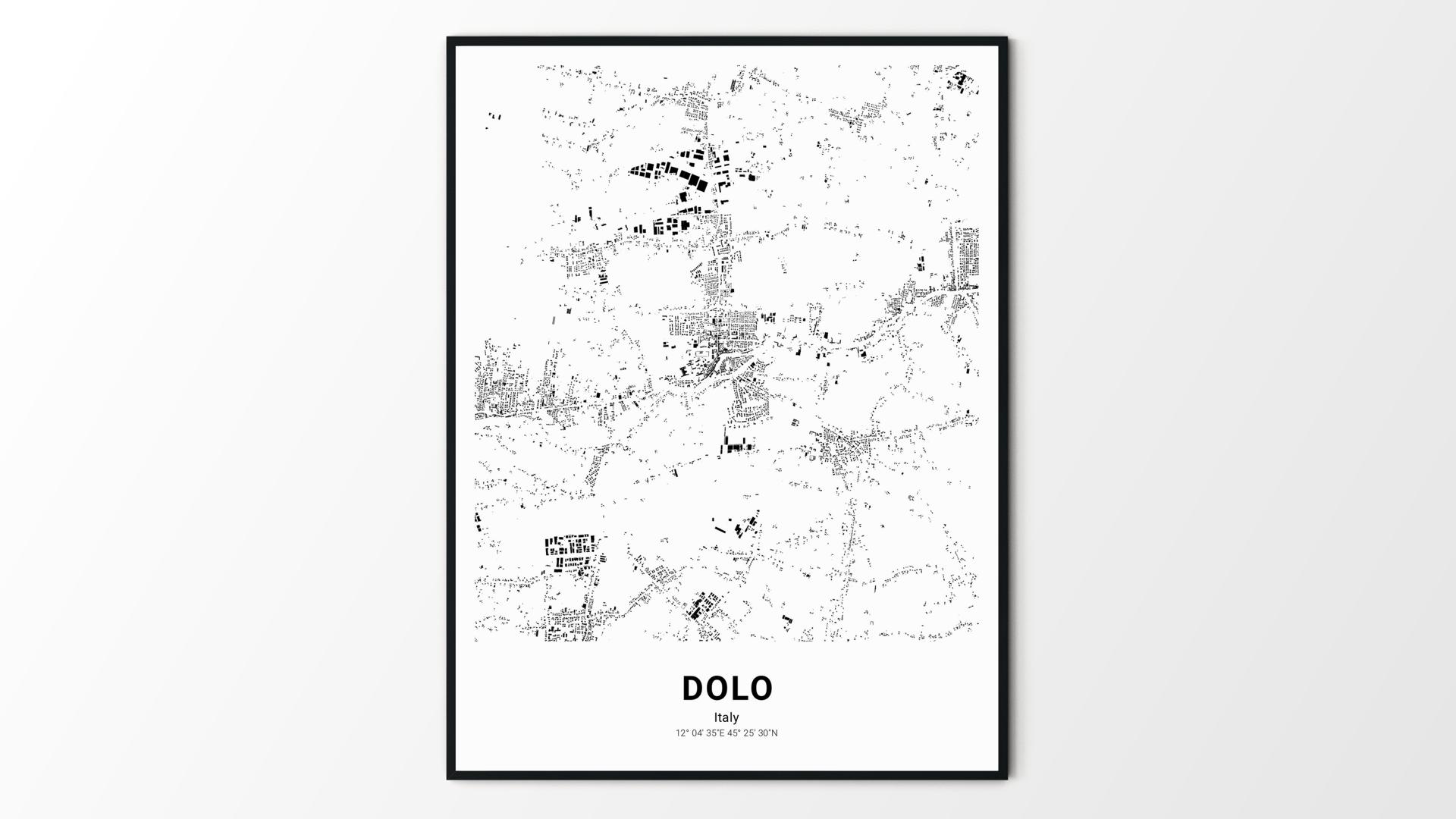 Cartida - Schwarzplan von Dolo - Veneto - Italien