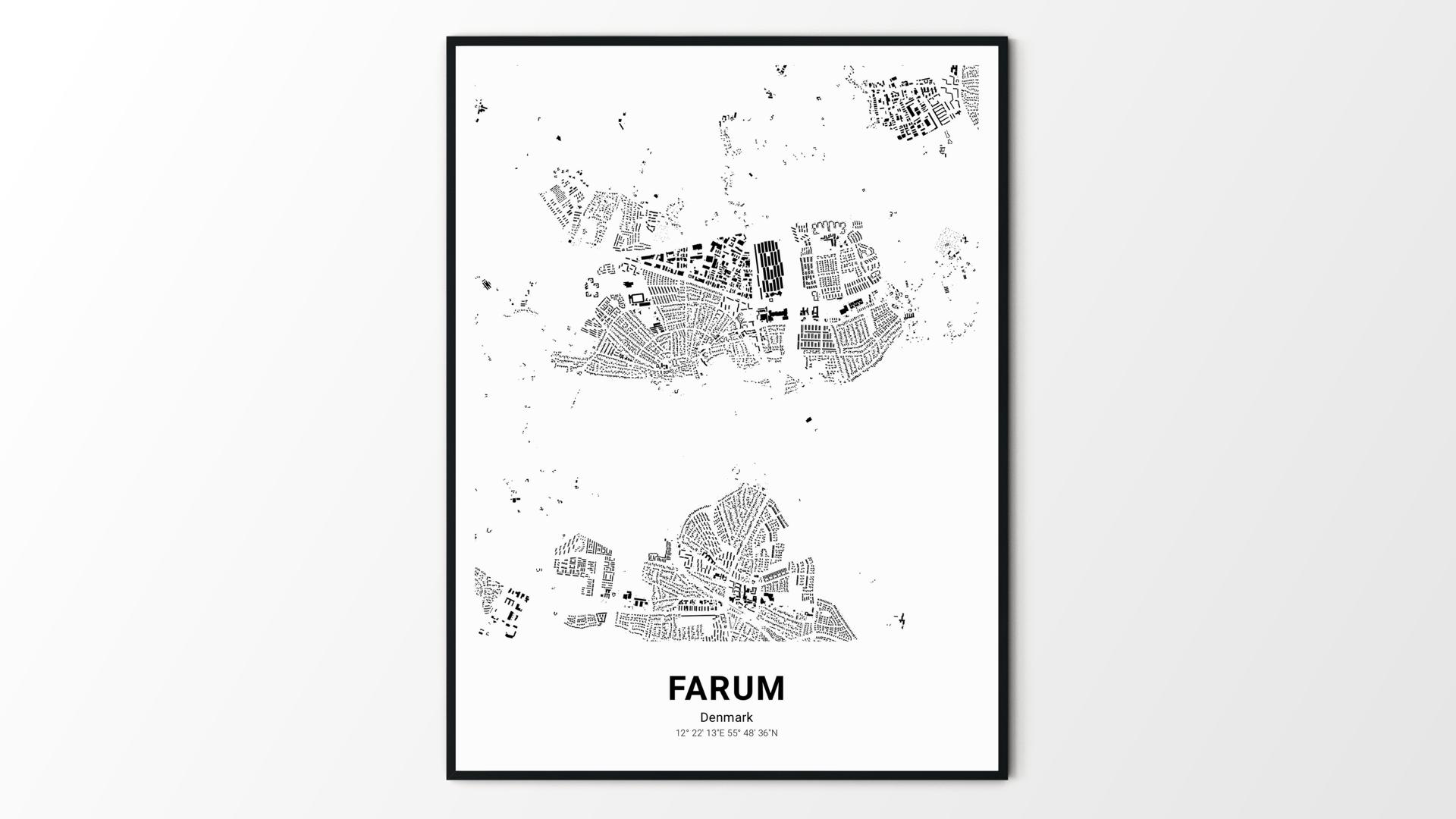 Cartida - Schwarzplan von Farum - Region Hovedstaden - Dänemark
