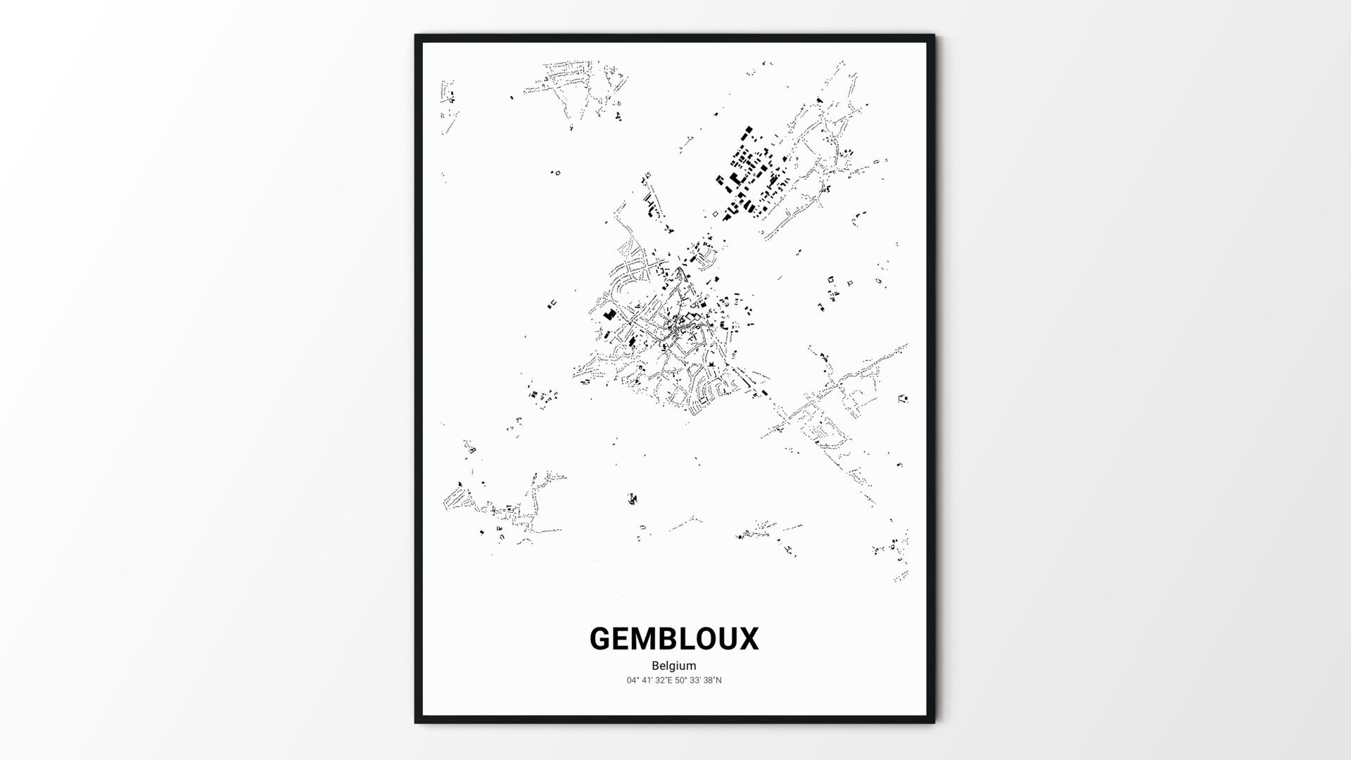 Cartida - Schwarzplan von Gembloux - Wallonie - Belgien