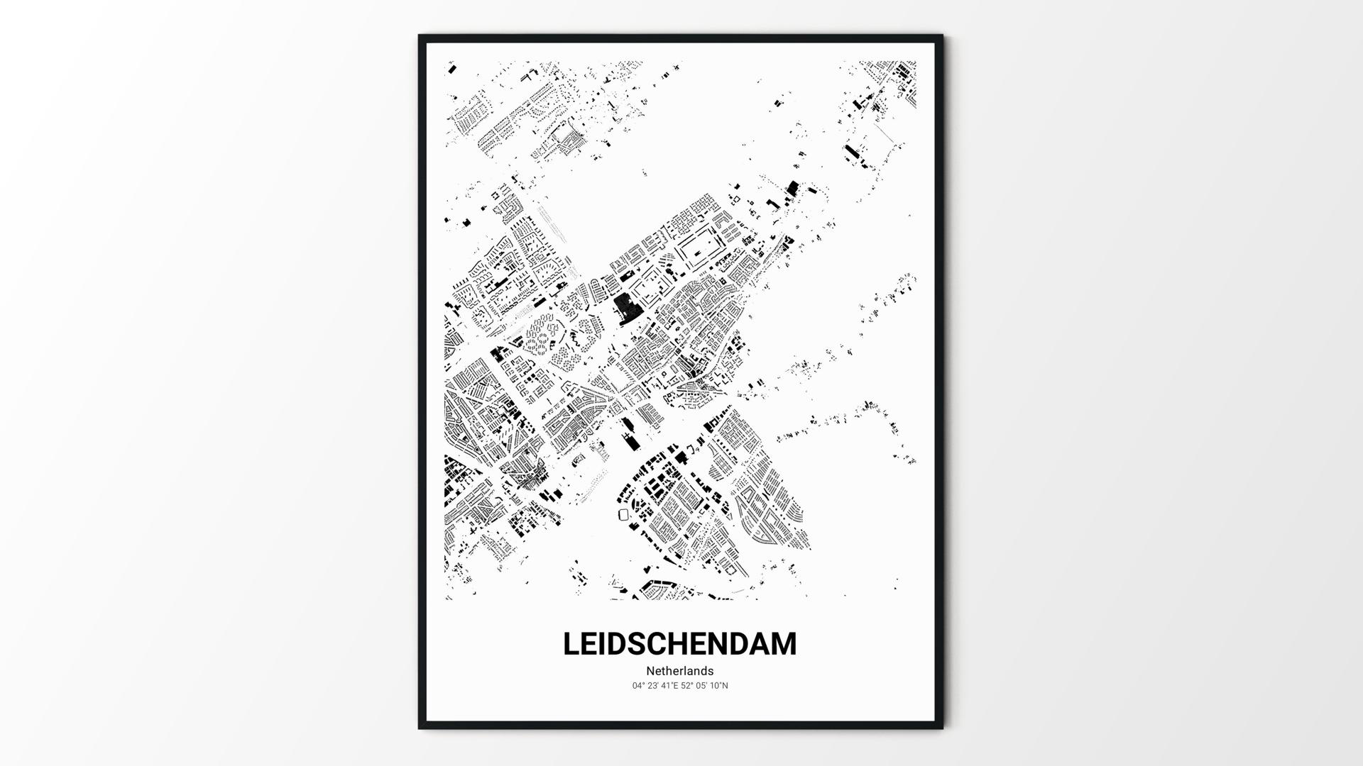 Cartida - Schwarzplan von Leidschendam - Zuid-Holland - Niederlande