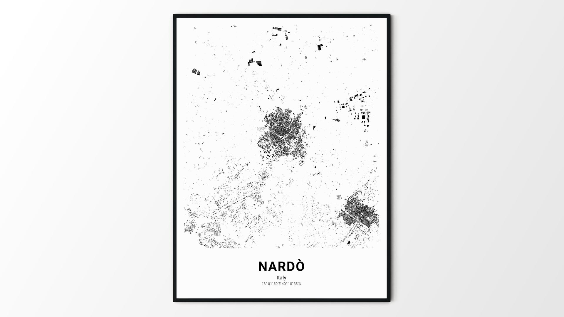 Cartida - Schwarzplan von Nardò - Puglia - Italien