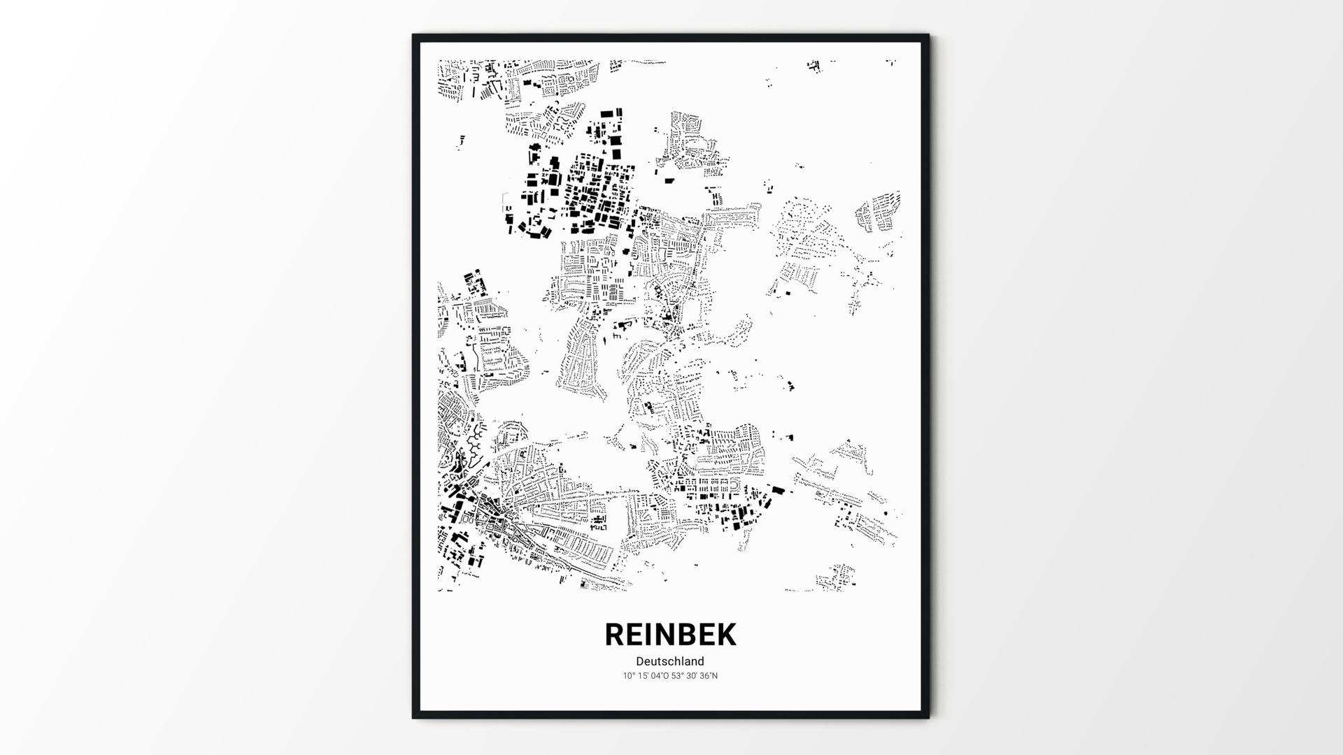 Cartida - Schwarzplan von Reinbek - Schleswig-Holstein - Deutschland