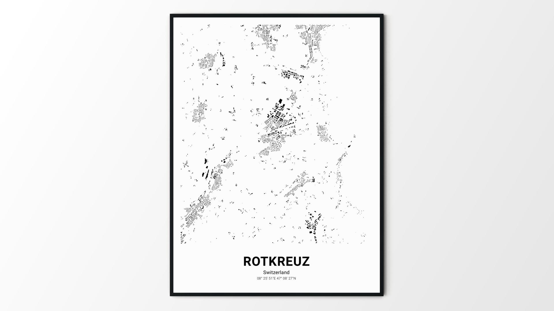 Cartida - Schwarzplan von Rotkreuz - Zug - Schweiz