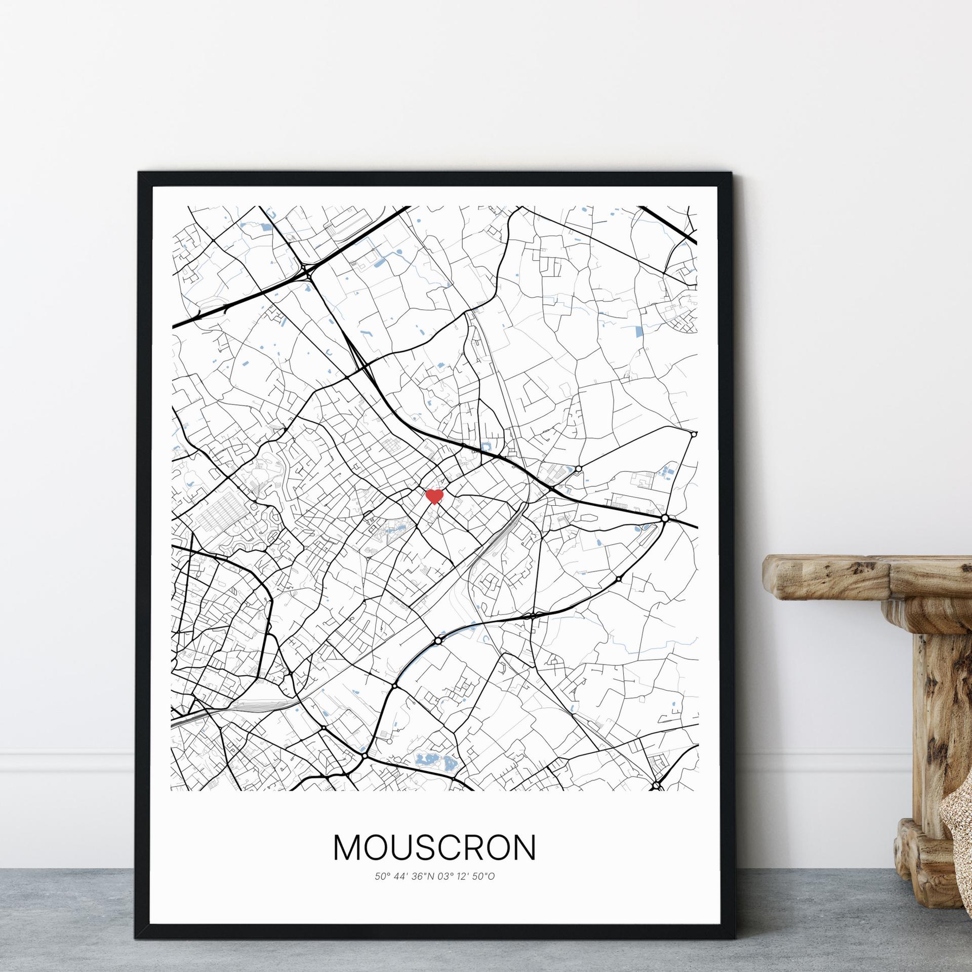 Cartida - Poster von Mouscron - Wallonie - Belgien