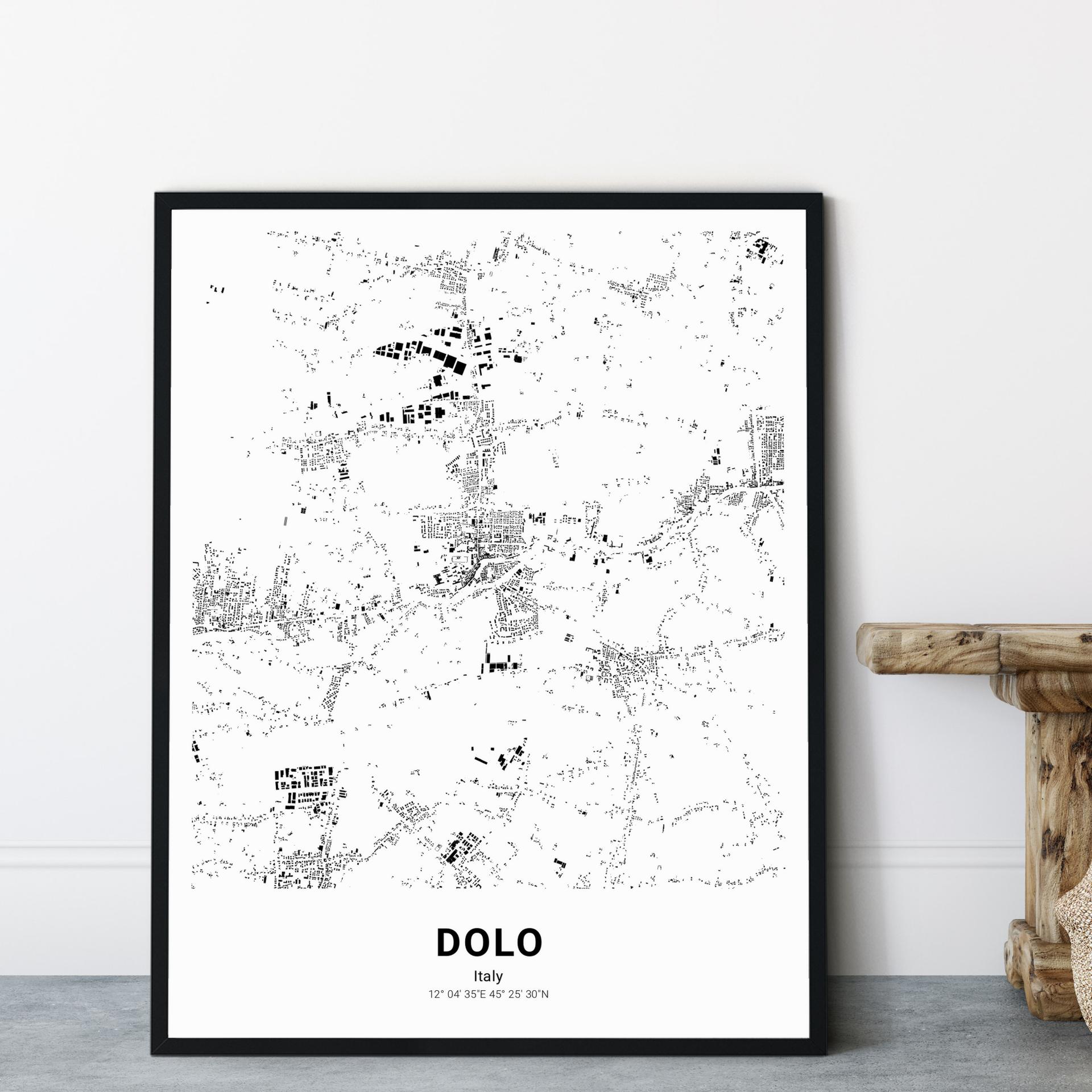 Cartida - Schwarzplan von Dolo - Veneto - Italien